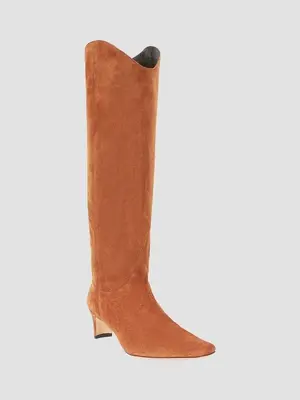 Staud Western Suede Wally Boots - Tan
