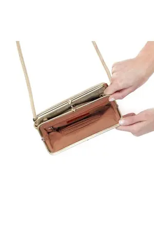 Hobo Lauren Leather Frame Crossbody Bag