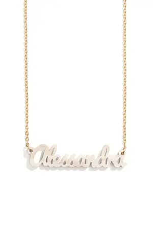 Baublebar BaubleBar Personalized Acrylic Pendant Necklace Blonde