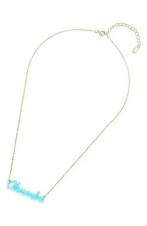 Baublebar Personalized Acrylic Pendant Necklace - Pearl