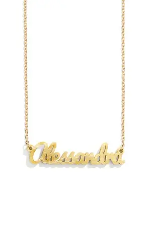 Baublebar BaubleBar Personalized Acrylic Pendant Necklace Sand