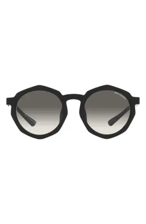 Armani Exchange 51mm Irregular Sunglasses - Matte Black