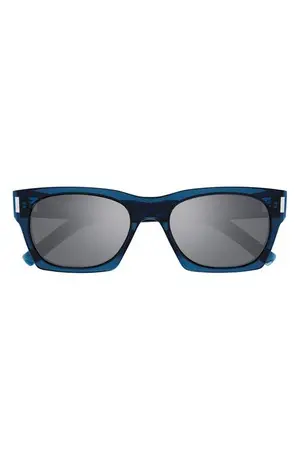 Saint Laurent 54mm Rectangular Sunglasses - Blue