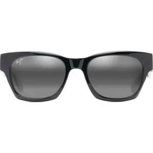 Maui Jim Gradient Polarized Square Sunglasses - Black