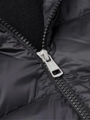 Moncler Cotton-jersey And Quilted Shell Down Jacket