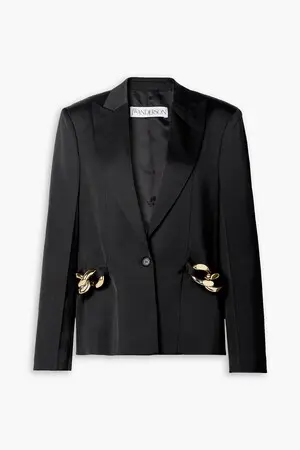 JW Anderson Chain-embellished Satin Twill Blazer