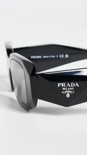 Prada 0pr 17ws Sunglasses - Blk/grey Mirror Int Silver