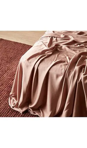 ETTITUDE King Sateen Solid Sheet Set In Brown