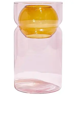 FAZEEK Balance Vase In Pink - Pink & Amber