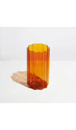 FAZEEK Wave Vase In Burnt Orange