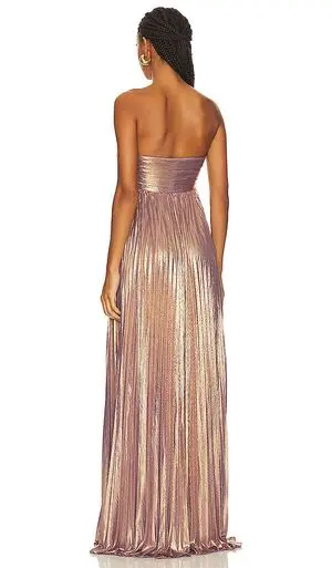 Buy Retrofete Lyanna Maxi Dress - Purple & Gold At 5% Off | Editorialist