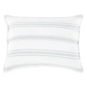 POM POM AT HOME Jackson Sham, Standard - White/ocean