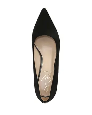 Sam Edelman Vienna Pointed Toe Mid-heel Pumps - Black
