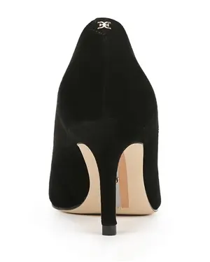 Sam Edelman Vienna Pointed Toe Mid-heel Pumps - Black