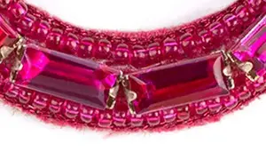 Deepa Gurnani Genesis Crystal Drop Earrings - Fuchsia