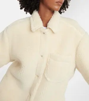 Off-White Wool-blend Teddy Shirt Jacket