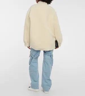 Off-White Wool-blend Teddy Shirt Jacket
