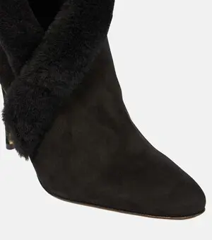 Manolo Blahnik Nestanu 105 Suede Ankle Boots