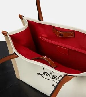 CHRISTIAN LOUBOUTIN Nastroloubi Large Canvas Tote - Neutrals