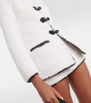 BLANCHA Leather-trimmed Shearling Jacket