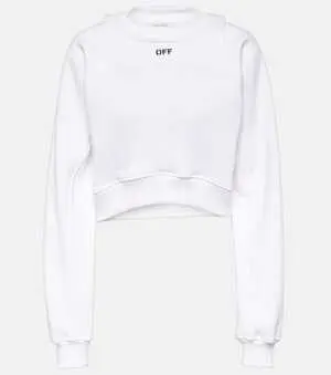 Off-white Trimmed Sweatshirts Hoodies For Women