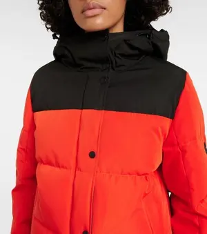 YVES SALOMON Hooded Ski Down Jacket - Red