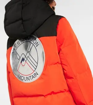 YVES SALOMON Hooded Ski Down Jacket - Red