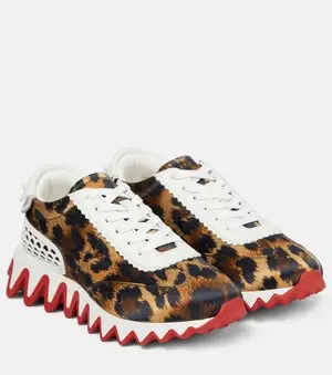 CHRISTIAN LOUBOUTIN Christian Louboutin Loubishark Leopard-Print Sneakers Multicoloured