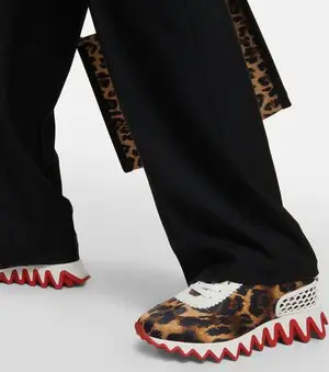 CHRISTIAN LOUBOUTIN Loubishark Leopard-print Sneakers - Multicoloured