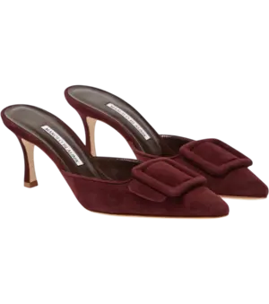 MANOLO BLAHNIK Maysale 70 Suede Mules