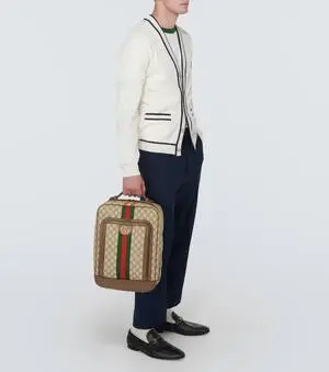 Gucci Ophidia Gg Medium Canvas Backpack