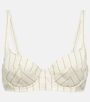 JEAN PAUL GAULTIER Striped Bra Top