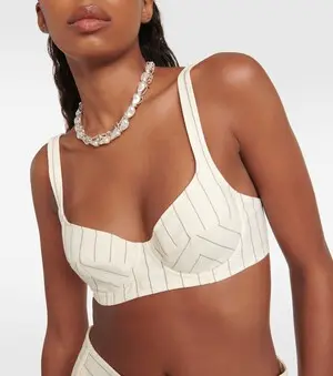 JEAN PAUL GAULTIER Striped Bra Top