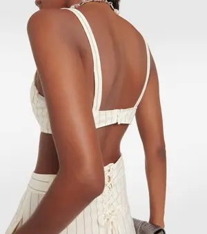 JEAN PAUL GAULTIER Striped Bra Top