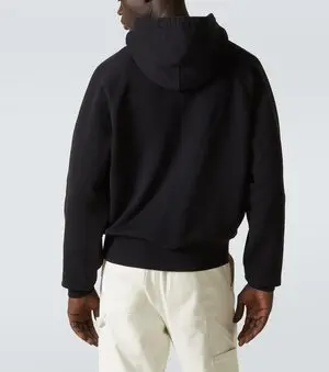 AMI Paris De Cœur Cotton Jersey Zip-up Hoodie - Black