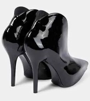 Alaïa Slick Patent Leather Ankle Boots