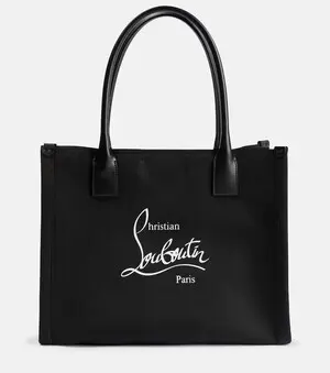 CHRISTIAN LOUBOUTIN Nastroloubi Large Canvas Tote Bag - Black
