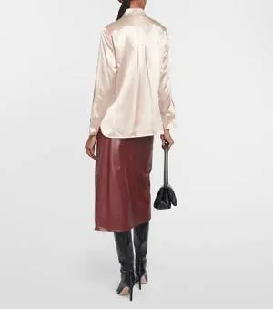 Max Mara Aiello Silk Satin Shirt