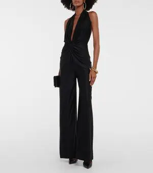 Costarellos Halterneck Jersey Jumpsuit