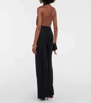 Costarellos Halterneck Jersey Jumpsuit