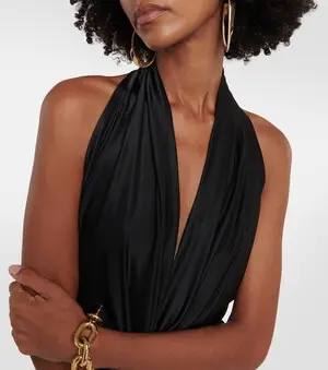 Costarellos Halterneck Jersey Jumpsuit