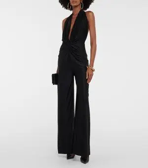 Costarellos Halterneck Jersey Jumpsuit
