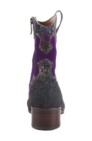 SPRING STEP SHOES Ladyluck Bootie - Purple Multi Suede