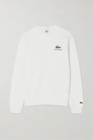 SPORTY & RICH Lacoste Printed Cotton-jersey Sweatshirt