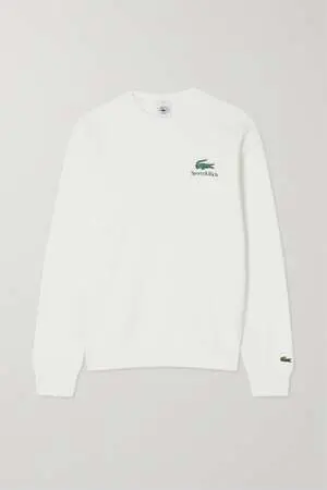 SPORTY & RICH Lacoste Printed Cotton-jersey Sweatshirt