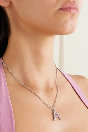 Completedworks Net Sustain Rhodium-plated Recycled Crystal Necklace