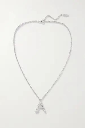 Completedworks Net Sustain Rhodium-plated Recycled Crystal Necklace
