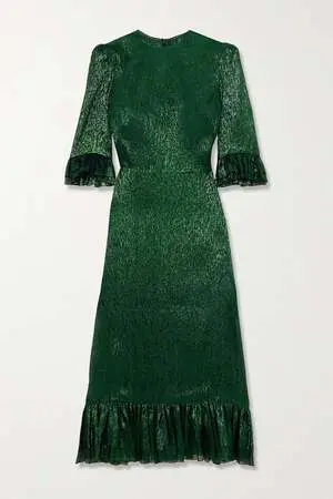 vampires wife green dress The Vampire's Wife Emerald Green Cord Velvet Falconetti Festival Maxi –  House Of Huntington main image 0