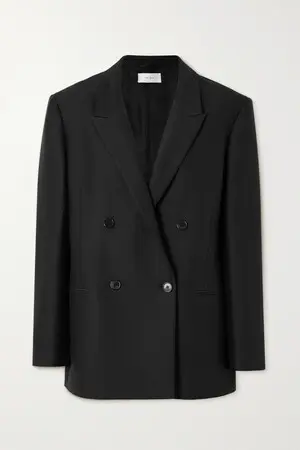 THE ROW Wilsonia Double-breasted Wool And Silk-blend Blazer