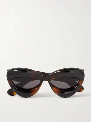 Loewe Inflated Cat-eye Acetate Sunglasses - Brown